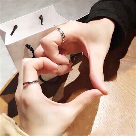 커플을 위한 S 매칭 반지 하트 And 소울 러브 약속 반지 2 개 도매 웨딩 약혼 반지 연인 여성 남성 쥬얼리약혼 반지