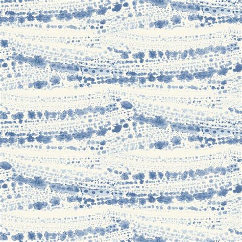 Chesapeake Navy And Cream Abstract Scallop Rannell Wallpaper Blue And