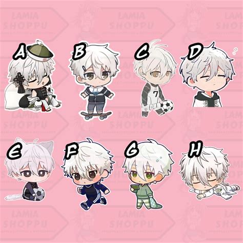 Jual Sticker Blue Lock Nagi Stiker Vinyl Seishiro Nagi Chibi Stiker