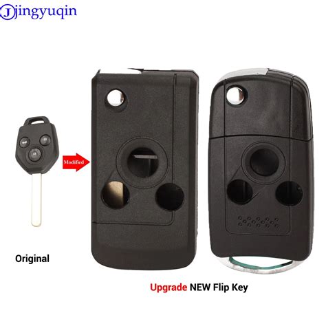 Jingyuqin Modified 3 Button Flip Car Key Case Shell For Subaru Forester