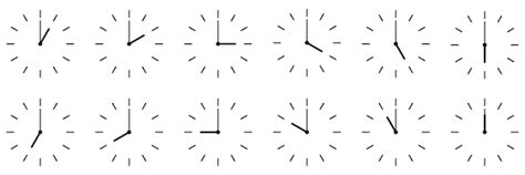 premium vector horizontal set of analog clock icon notifying each