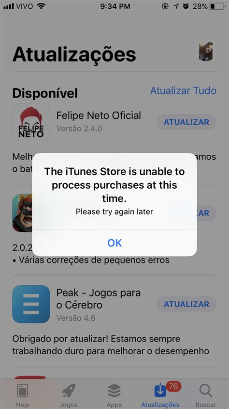 Não Consigo Atualizar Apps Comunidade Da Apple