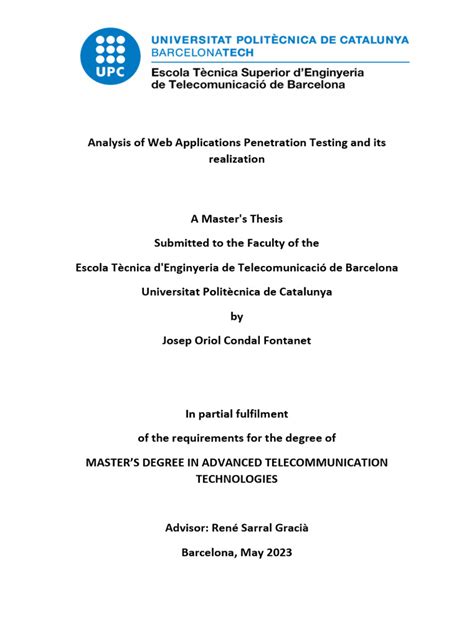 Analysis Of Web Applications Penetration Testing And Its Realization Pdf