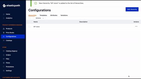 configuring elastic path