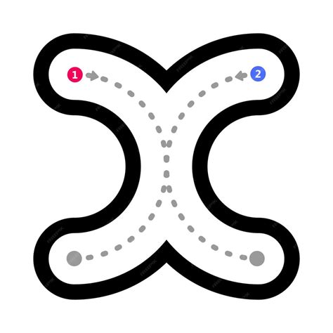 유치원 미취학 아동을위한 알파벳 문자 X 소문자 미리 쓰기 점선 요소 추적 프리미엄 벡터