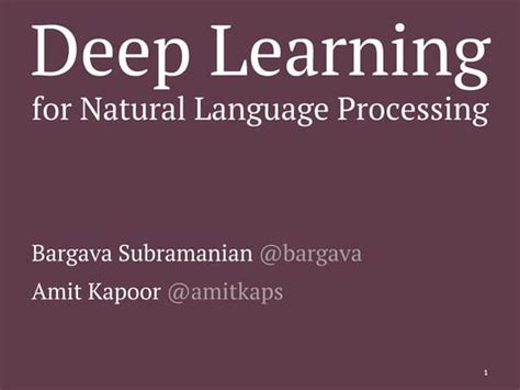 Language Independent Nlp With Deep Learning Ppt