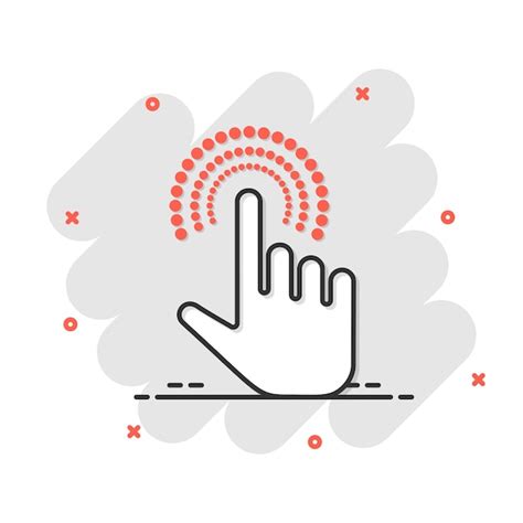 premium vector click mouse icon in comic style pointer vector cartoon