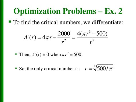 Ppt Section 47 Optimization Problems Powerpoint Presentation Free