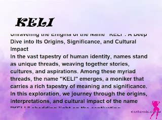 Meaning Of The Name Keli