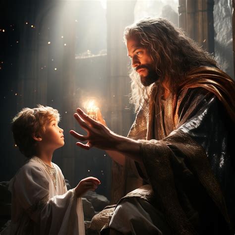 Premium Ai Image Jesus Christ Giving Hope And Light King