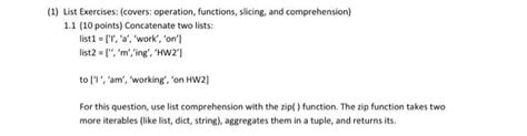 Solved In Python Please 1 List Exercises Covers
