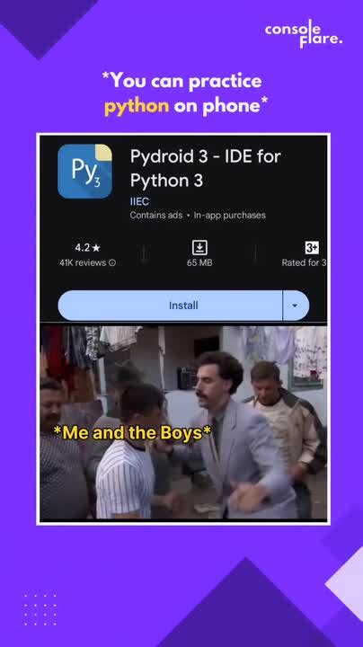Console Flare On Linkedin Career Careergrowth Careerdevelopment Python Pythonprogramming