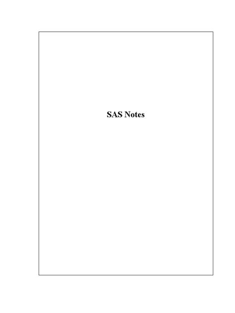 Sas Notes Pdf Sas Software Variable Computer Science