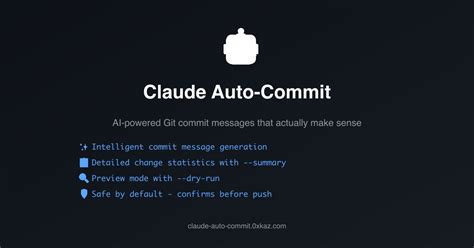 Github 0xkazclaude Auto Commit Ai Powered Git Commit Message