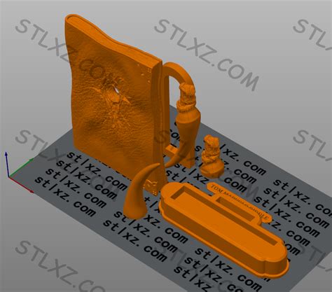 《哈利波特与密室》汤姆·里德尔的日记＆蛇妖尖牙 Stl下载网 3d打印模型网 3d模型库 3d打印模型素材 3d打印机