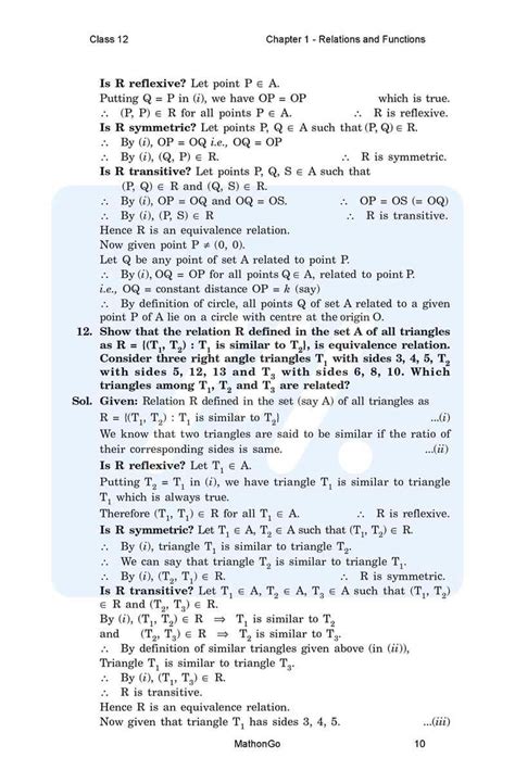 Ncert Solutions For Class 12 Maths Chapter 1 Relations And Functions