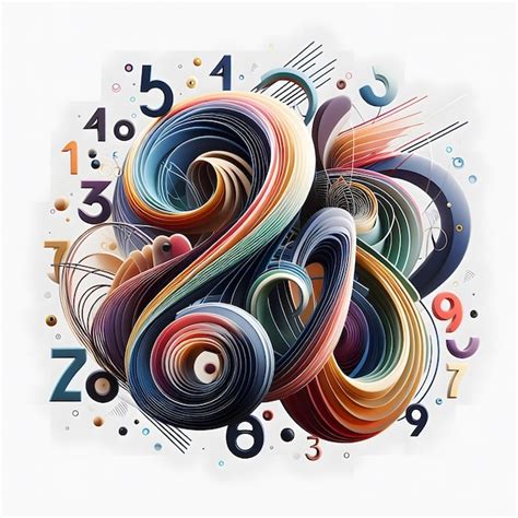 Premium Photo Vibrant Abstract Numbers Colorful And Dynamic Digital