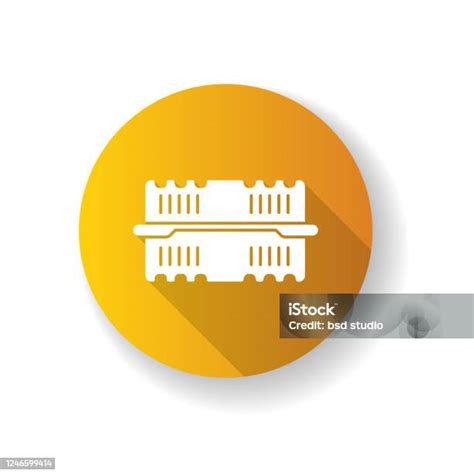 일회용 플라스틱 용기 노란색 평면 디자인 긴 그림자 문말 아이콘입니다 도시락 테이크 아웃 음식 패키지 테이크 아웃 식사 빈 상자 팩 샐러드 포장 실루엣 Rgb 컬러 일러스트