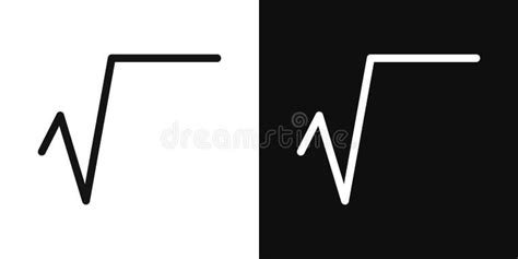 Square Root Icon Set Math Root Number Formula Vector Symbol Mathematic Square Root Of X Icon