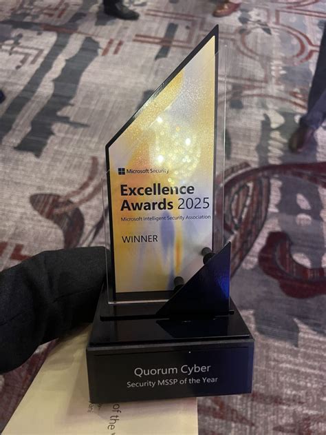 Microsoftsecurity Msspoftheyear Cybersecurityexcellence Quorumcyber… Quorum Cyber