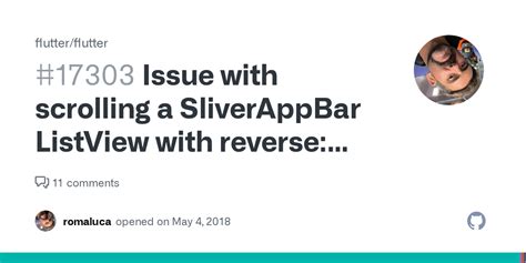 Issue With Scrolling A Sliverappbar Listview With Reverse True · Issue 17303 · Flutterflutter