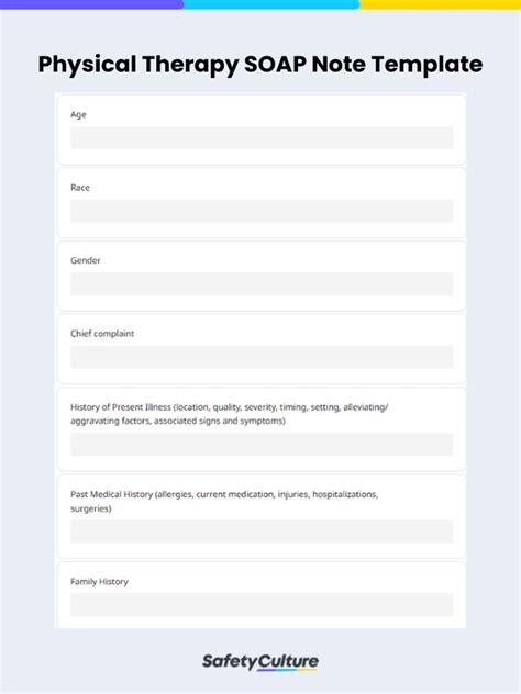 Free Physical Therapy Soap Note Pdf Safetyculture