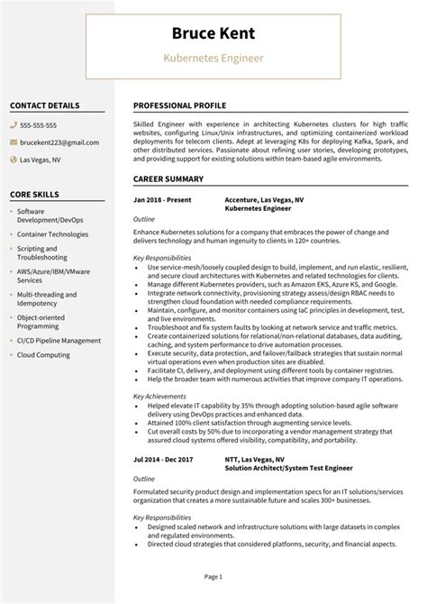 Kubernetes Resume Example Guide Get Job Interviews