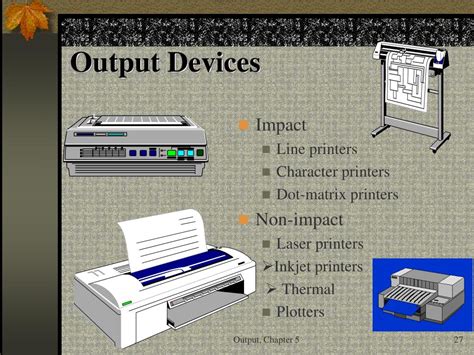PPT Output Devices Chapter PowerPoint Presentation Free Download ID