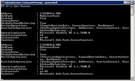 适用于 Windows Powershell 的 Iis 7 Cmdlet 的 Web Farm Framework 20 Microsoft Learn