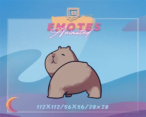 Animated Twerk Capybara Dancing Emote Juicy Emote Kawaii Emote Twitch Emote Etsy