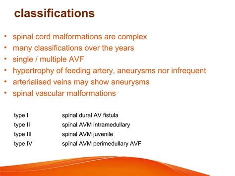 Spinal Arteriovenous Malformations Ppt