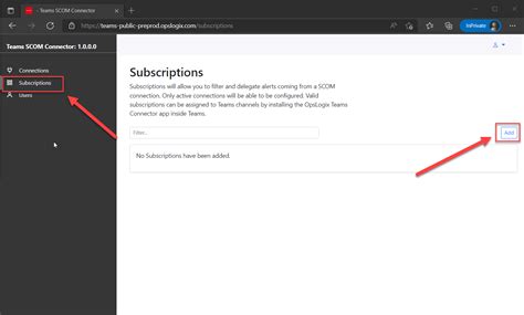 Create A Subscription Teams Connector For Scom