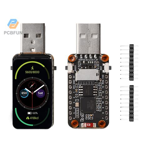 Pcbfun Esp32 S3 147 นิ้วจอแสดงผล Lcd Wifi บอร์ดพัฒนาบลูทูธพร้อมลูกปัด