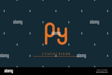 Alphabet Letters Modern Creative Logo PY YP Stock Vector Image Art