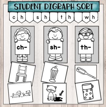 Digraphs Word Work Picture Sort By Blueberry Patch Tpt