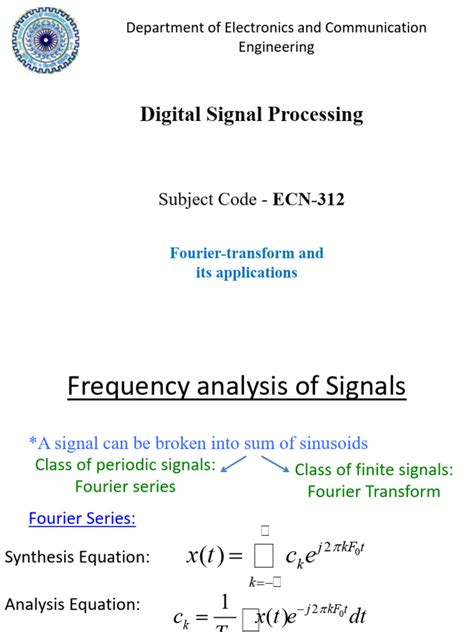 Fourier And Application Pdf Fourier Transform Fourier Series