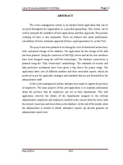 Leave Management System Pdf Databases Microsoft Sql Server