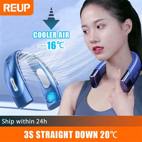 충전식 미니 휴대용 무소음 Usb 무선 넥 팬 쿨러 접이식 블레이드리스 가전제품 가정용 캠핑 전기 선풍기