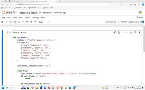 aditi gupta on linkedin python programmingjourney nextgendev rockpaperscissors…