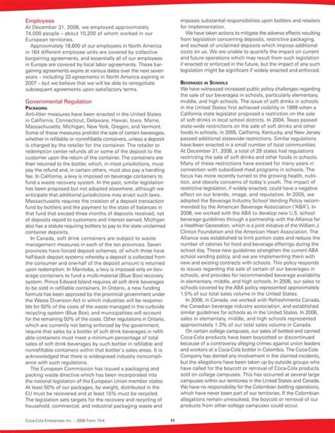 Coca Cola Enterprises Annual Reports 2006 Pdf Food And Drink