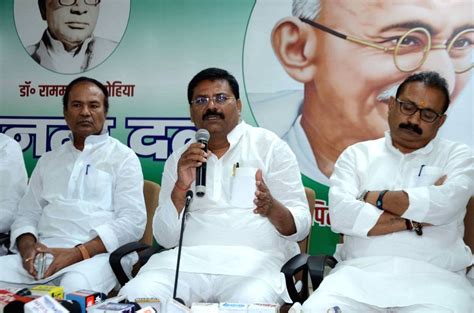 Jdu State President Umesh Singh Kushwaha Addresses A Press Conference