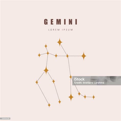 쌍둥이 조디악 별자리 보헤미안 스타일의 별자리 벡터 일러스트레이션 신비와 난해 영적 타로 포스터 마법의 신비와 점성술 카드 0명에 대한 스톡 벡터 아트 및 기타 이미지