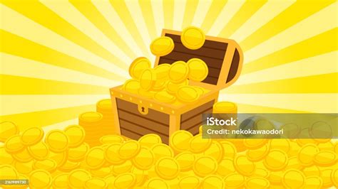 보물 상자에서 넘쳐나는 동전의 벡터 일러스트 레이 션 보물 상자에서 넘쳐나는 동전의 벡터 일러스트 레이 션 Bonus March에 대한 스톡 벡터 아트 및 기타 이미지