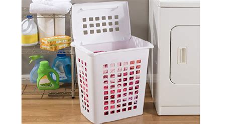 Sterilite Rectangular Lifttop Laundry Hamper 4 Pack Only 1752 Reg