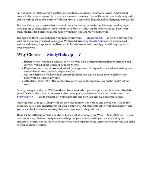 William Morris Homework Pdf William Morris Arts And Crafts Movement