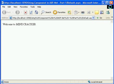 Using Component Creating Basic Component In Aspnet Part 1