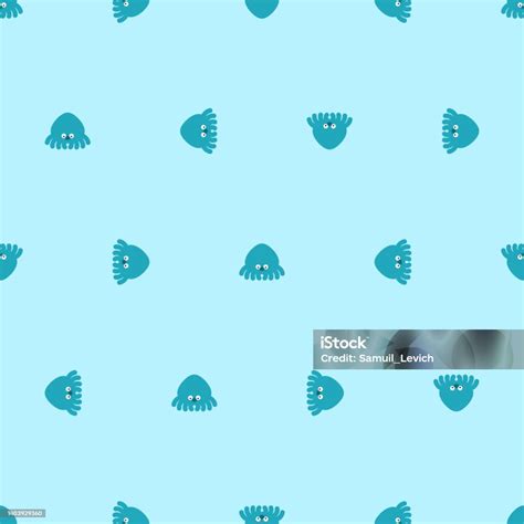 문어 귀여운 만화 패턴이 매끄럽습니다 작은 가금류 배경 아기 직물 질감 귀여운에 대한 스톡 벡터 아트 및 기타 이미지 귀여운