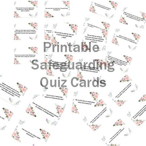 Printable Safeguarding Quiz Cards Flourish Early Years