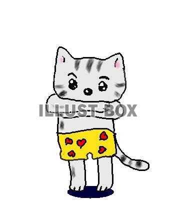 無料イラスト ねこまるのパンツ透過PNG