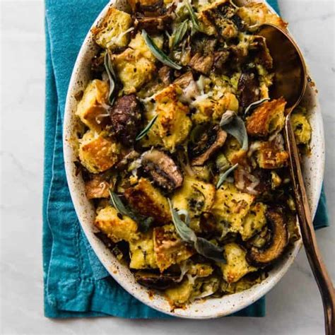 Savory Bread Pudding With Leeks Mushrooms And Gruyere The Little